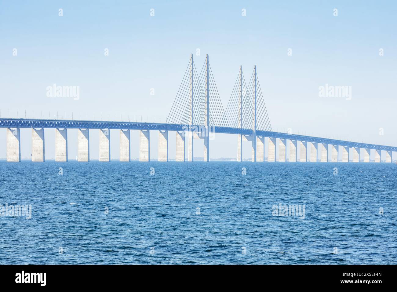 The Oresund Bridge over the Batlic sea, linking Malmö to Copenhagen ...