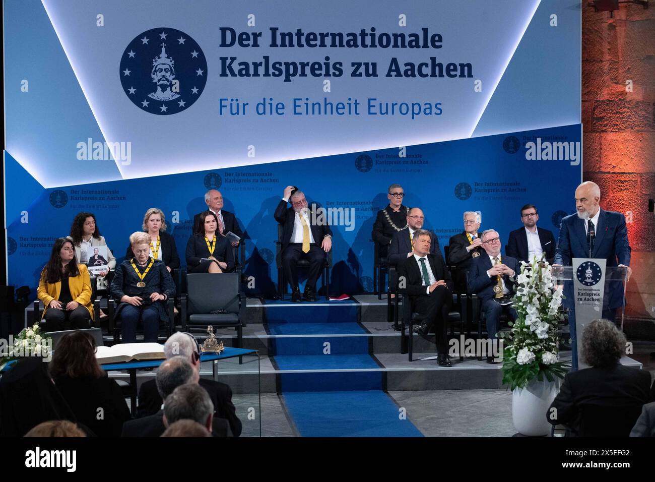 Uebersicht ueber das Podium, Rede von Edi RAMA, Premierminister der ...