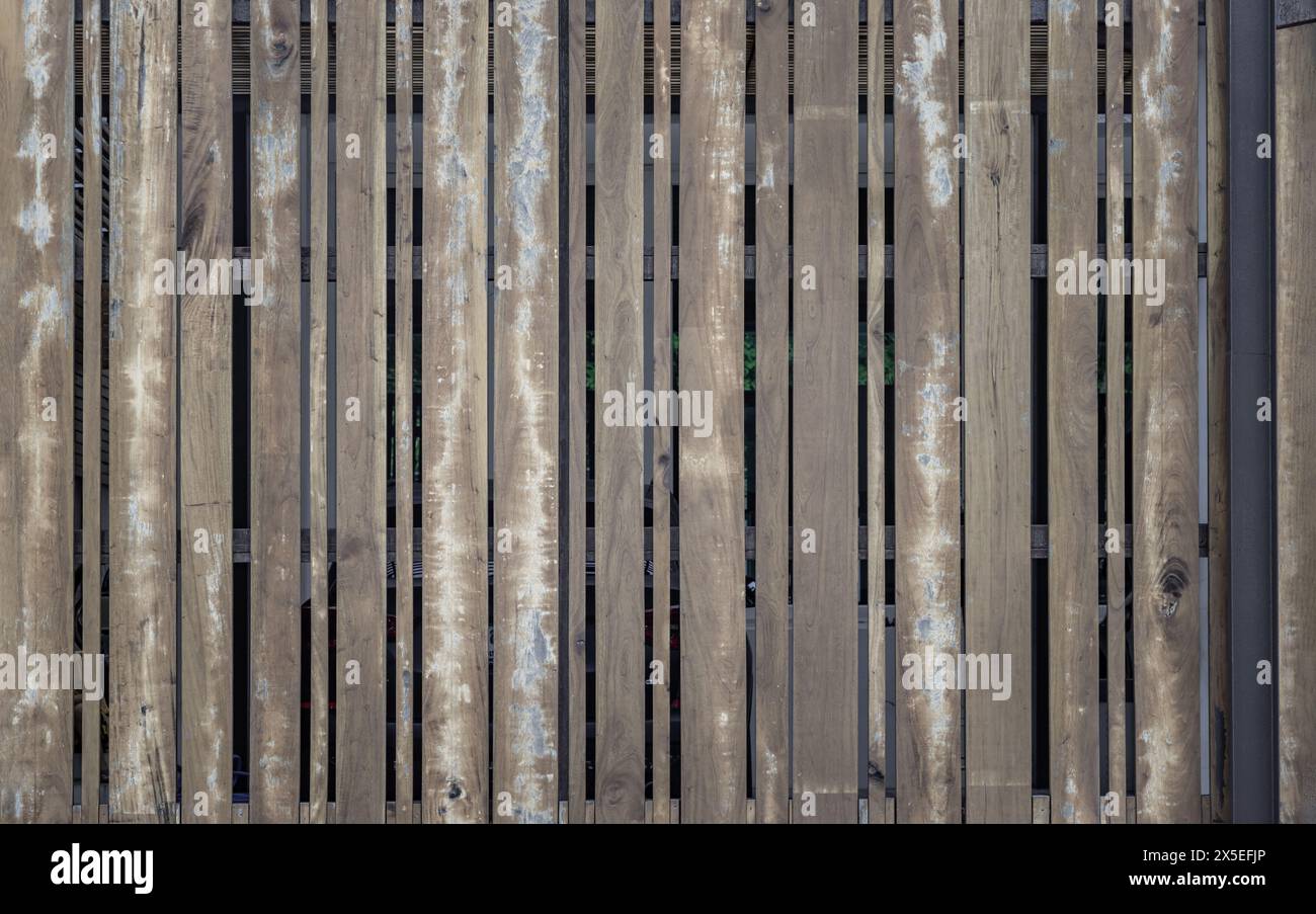 Textural background of wooden panels an old fence with a clear pattern ...