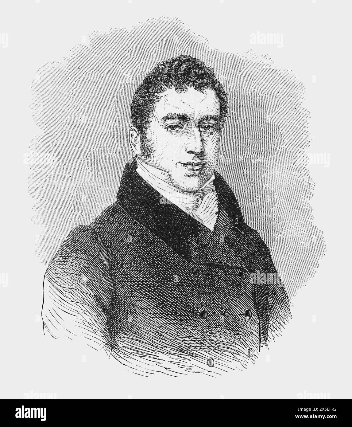 Portrait of Joseph Hume, Scottish surgeon and Radial MP. Illustration ...