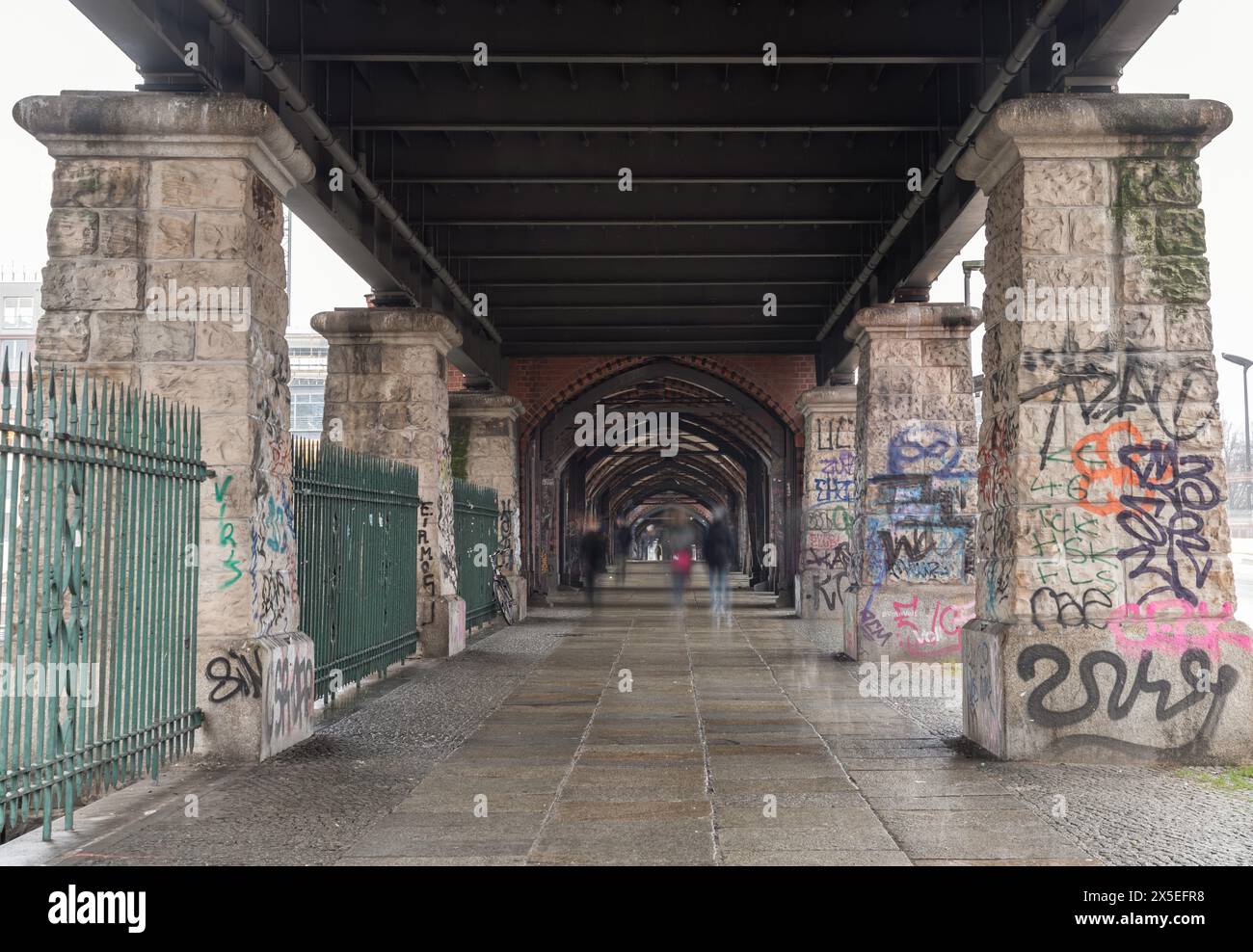 Berlin, Germany - Dec 19, 2023 - View of Under Oberbaumbrücke or ...