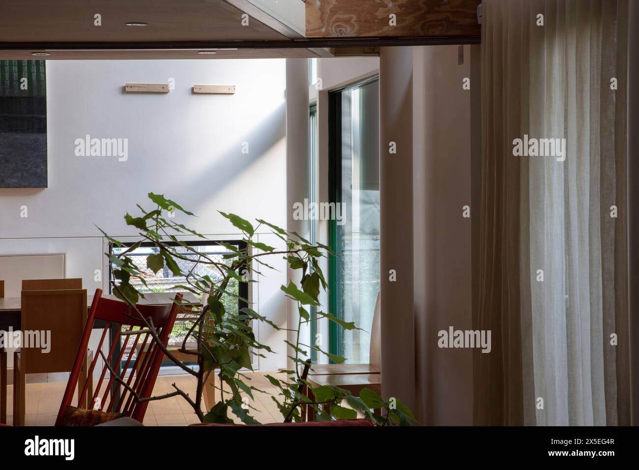 Long view looking towards the dining room from the kitchen. Straw Bale ...