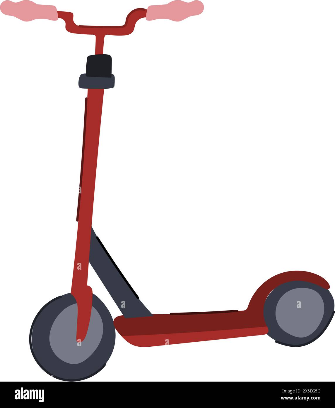 happy electric scooter cartoon vector illustration Stock Vector Image ...