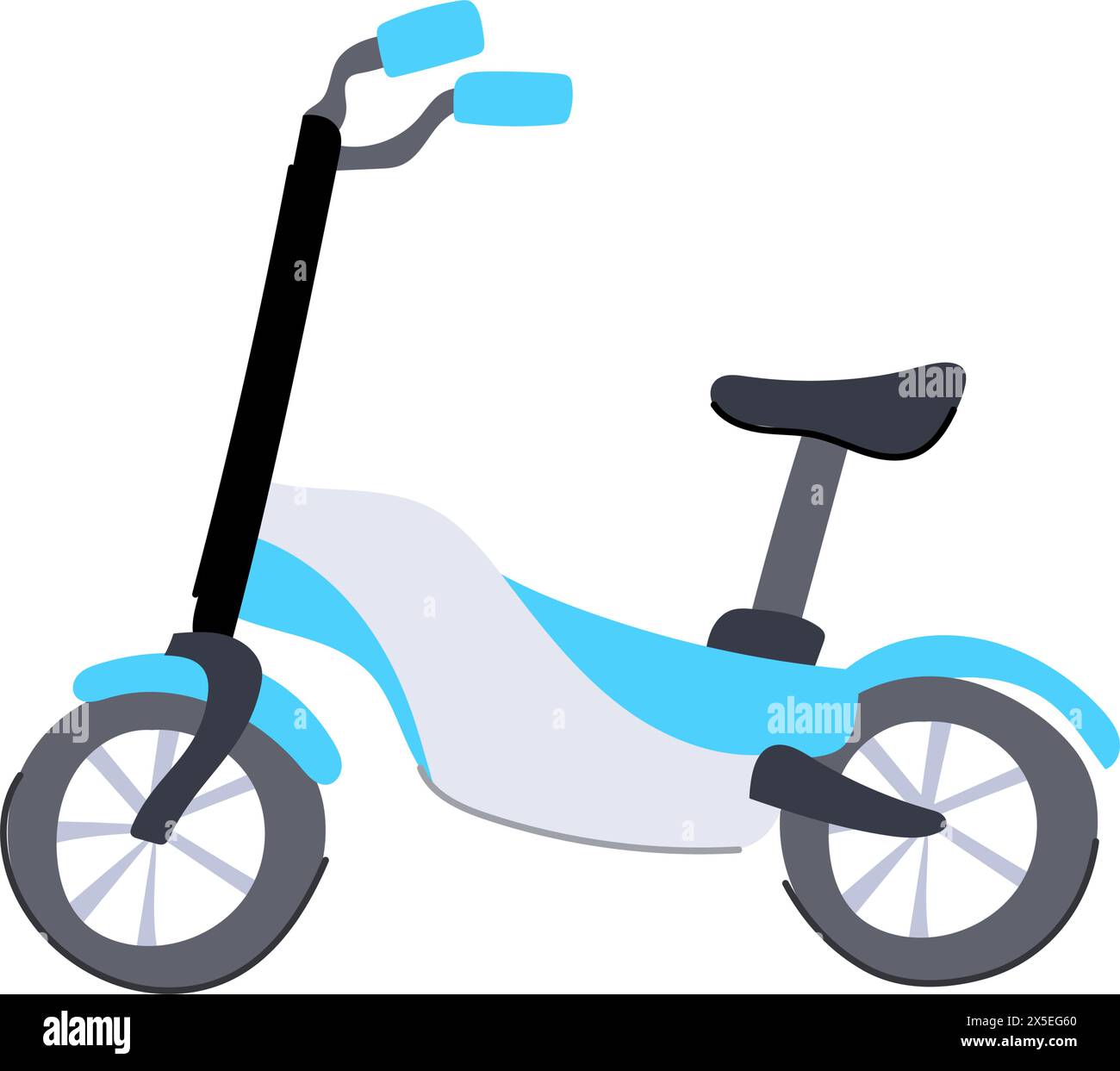 fun electric scooter cartoon vector illustration Stock Vector Image ...