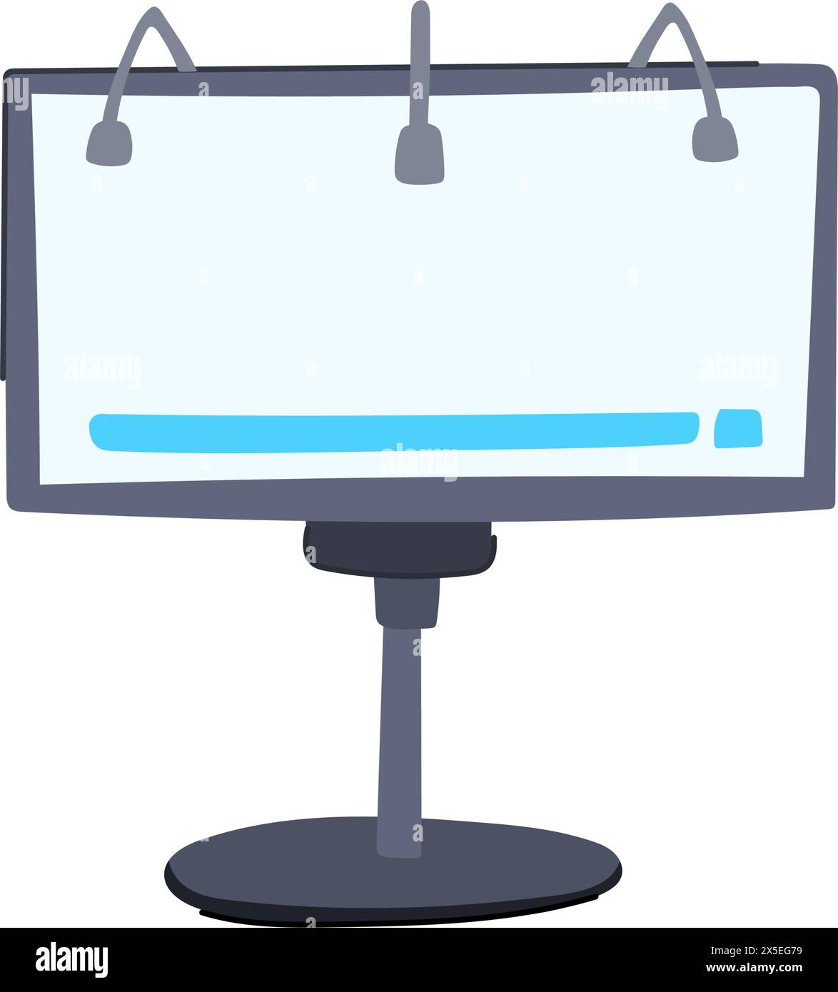 screen electronic whiteboard cartoon vector illustration Stock Vector ...