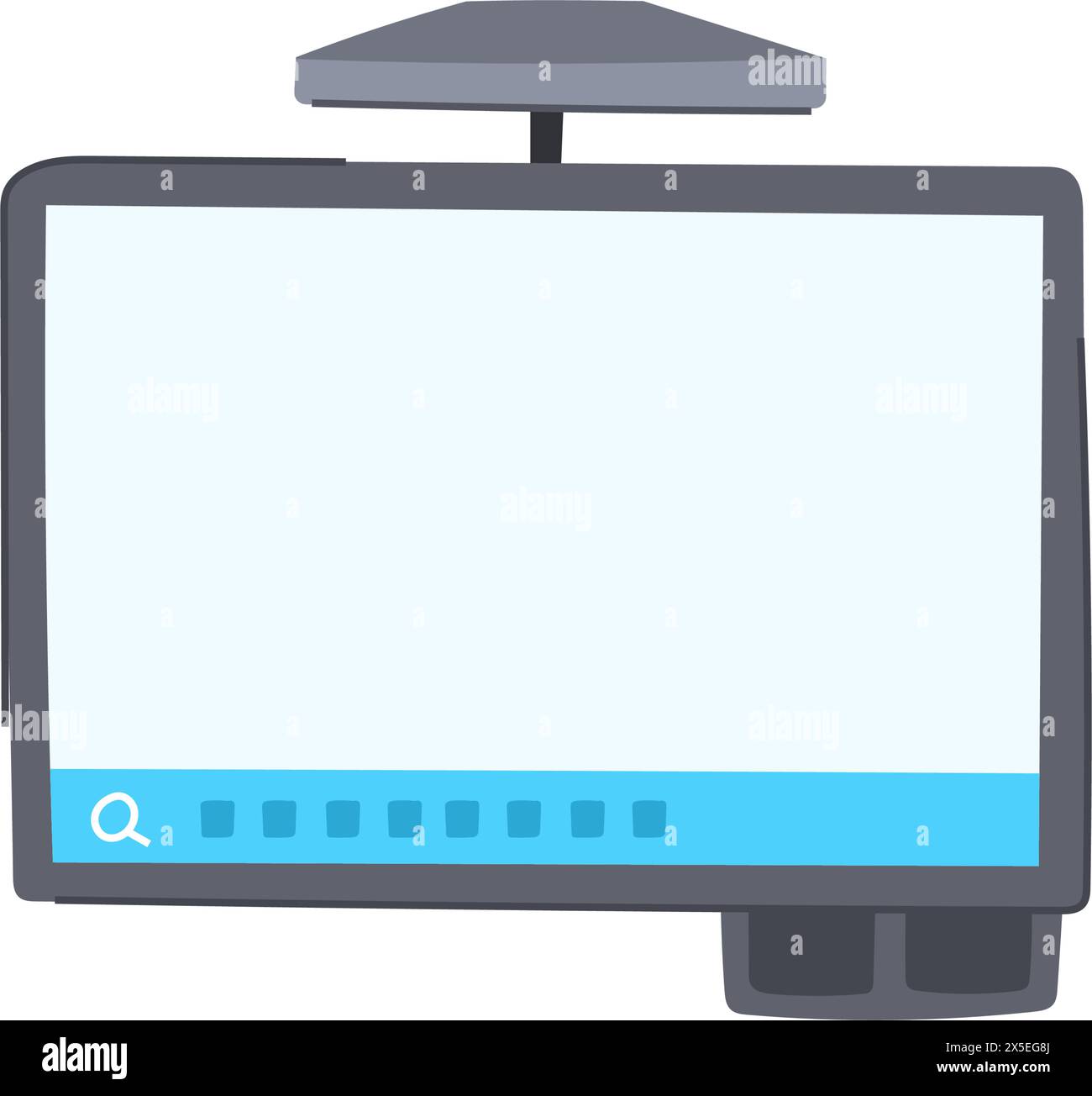 computer electronic whiteboard cartoon vector illustration Stock Vector ...