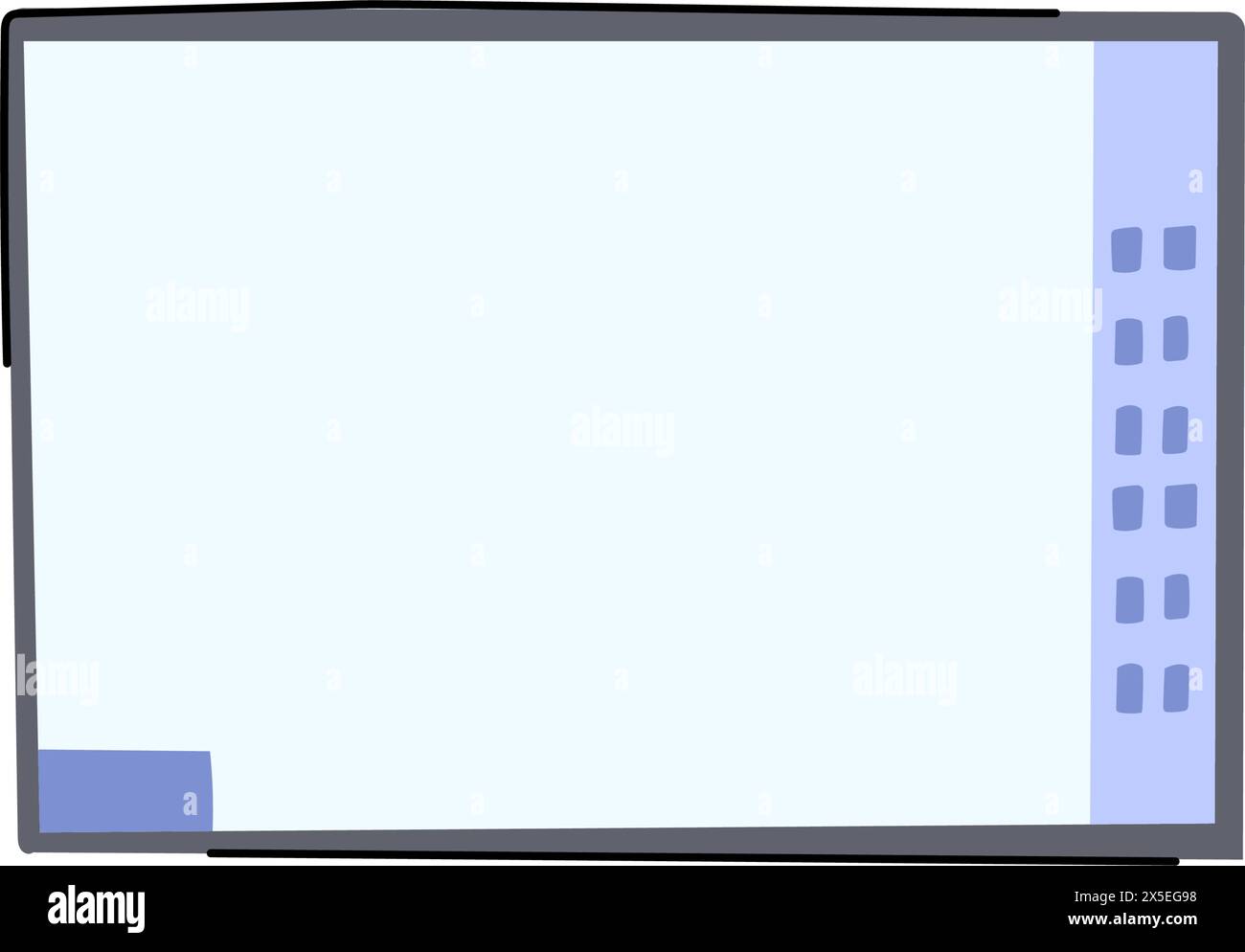 smartboard electronic whiteboard cartoon vector illustration Stock ...