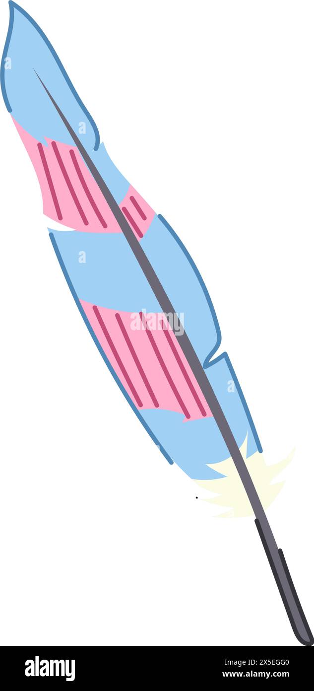 watercolor feather exotic bird cartoon vector illustration Stock Vector ...