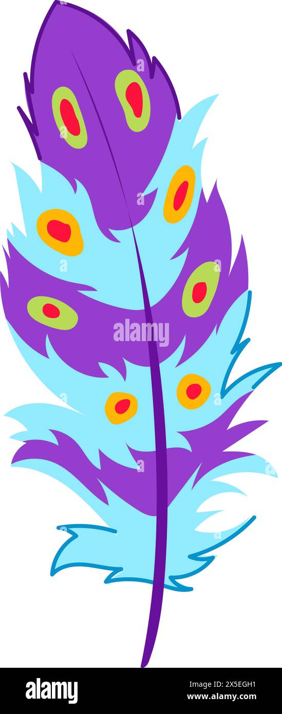 tropical feather exotic bird cartoon vector illustration Stock Vector ...