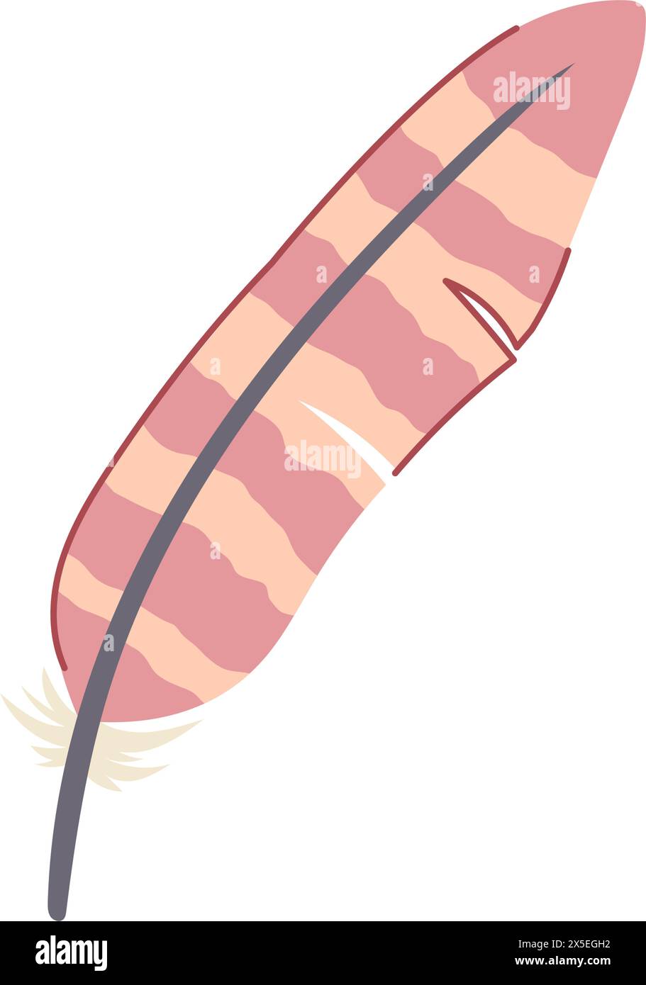 flying feather exotic bird cartoon vector illustration Stock Vector ...