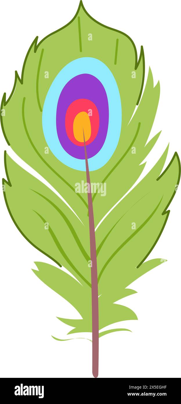 drawing feather exotic bird cartoon vector illustration Stock Vector ...