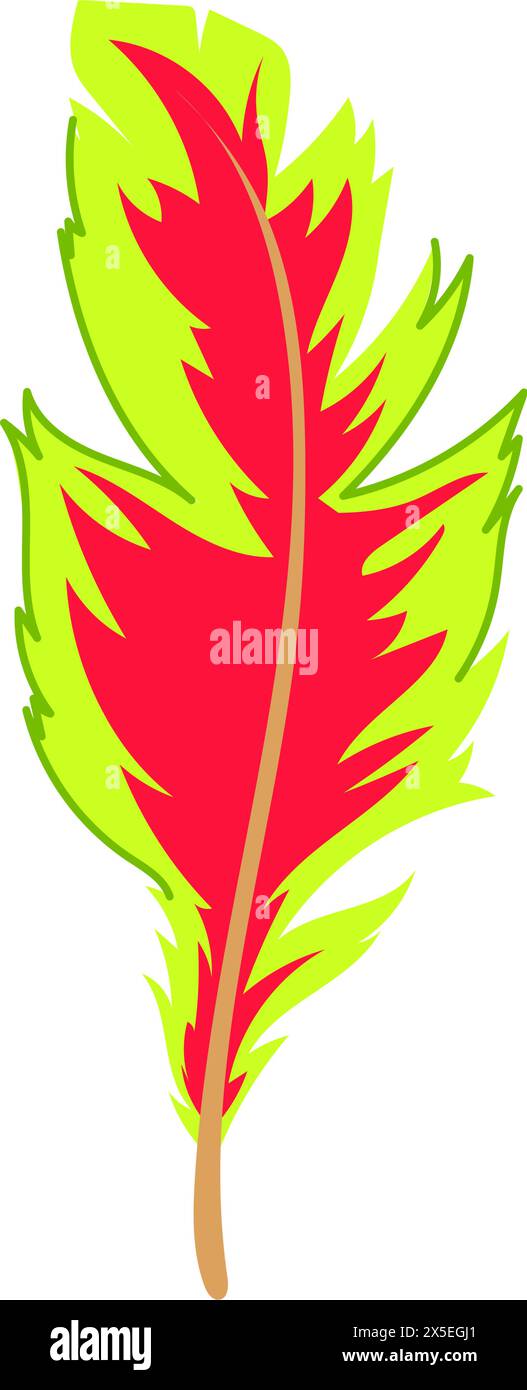 parrot feather exotic bird cartoon vector illustration Stock Vector ...