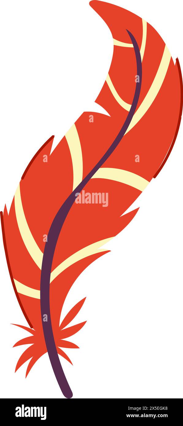 Color Feather Exotic Bird Cartoon Vector Illustration Stock Vector Image And Art Alamy