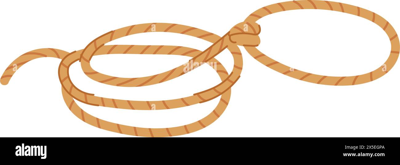 Throw rope illustration Cut Out Stock Images & Pictures - Alamy