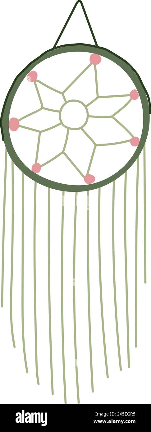 boho macrame wall hanging cartoon vector illustration Stock Vector ...