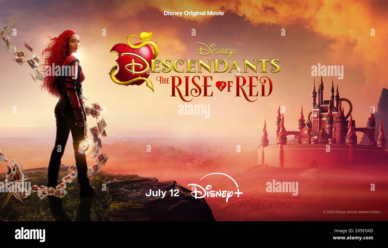 Descendants the rise of red film poster hi-res stock photography and images - Alamy