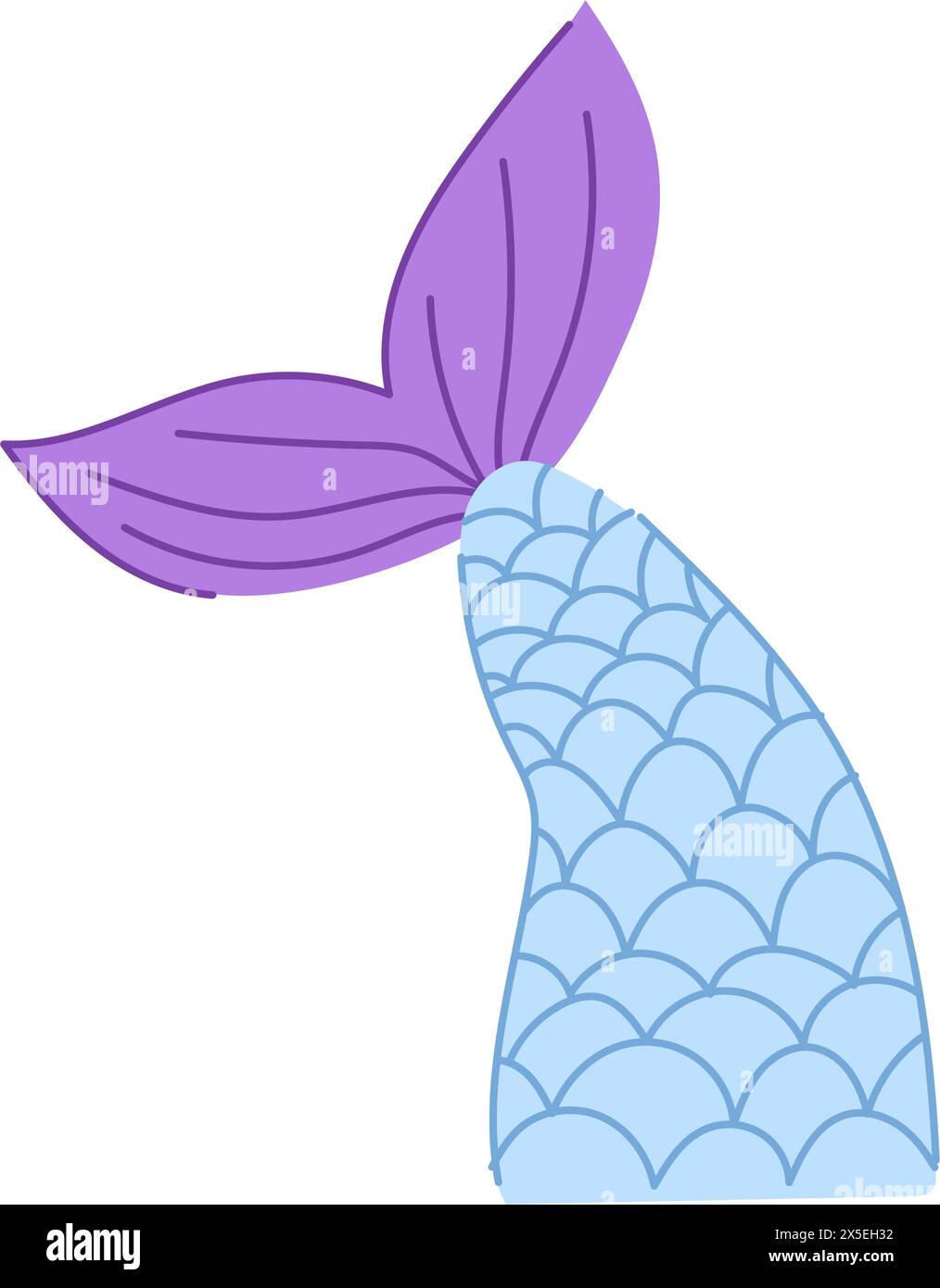 fish mermaid tail cartoon vector illustration Stock Vector Image & Art ...