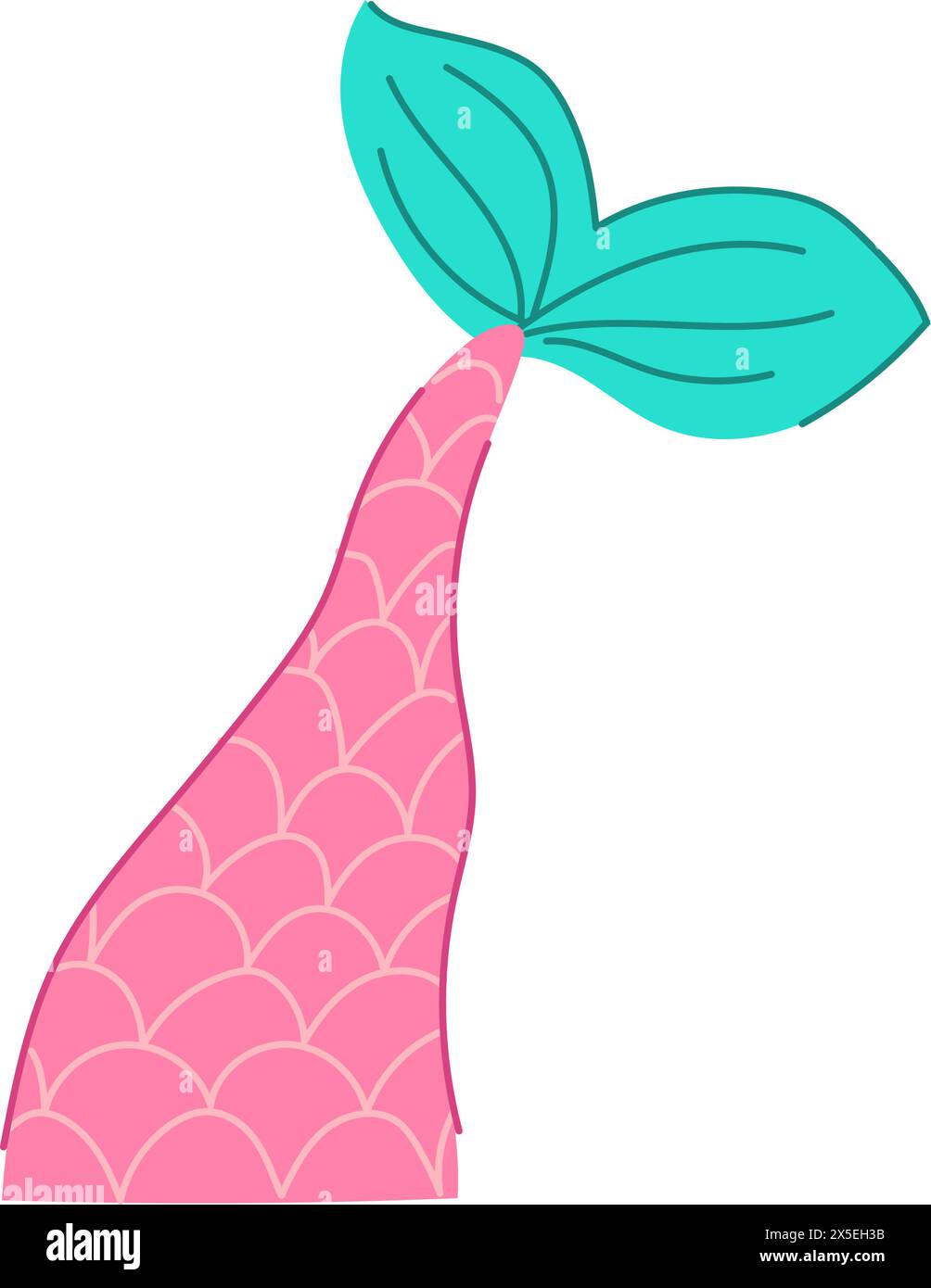 silhouette mermaid tail cartoon vector illustration Stock Vector Image ...