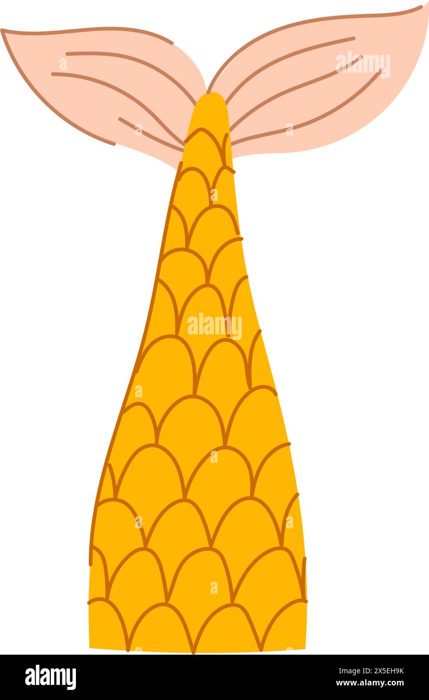 scale mermaid tail cartoon vector illustration Stock Vector Image & Art ...
