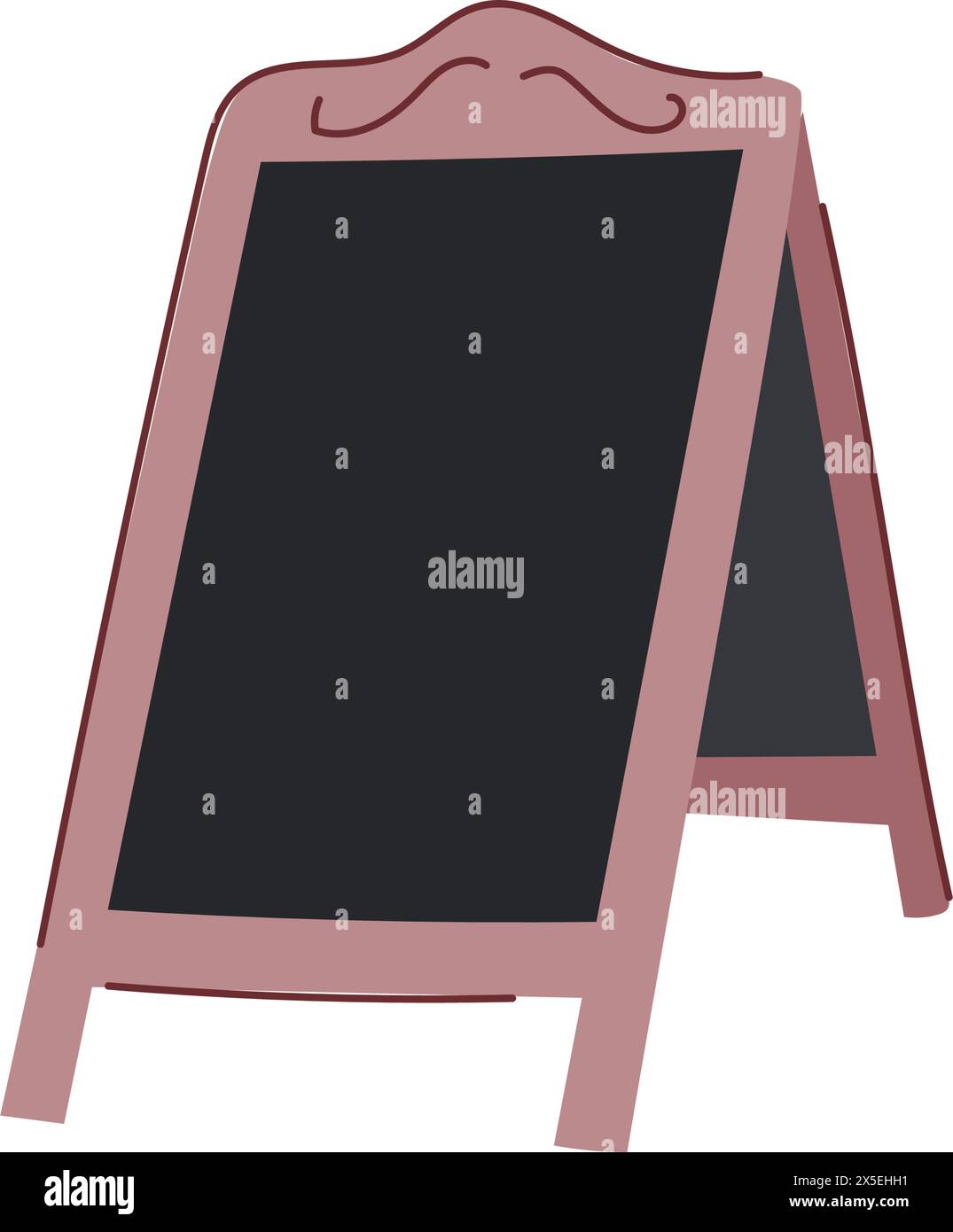 menu outdoor chalkboard cartoon vector illustration Stock Vector Image ...
