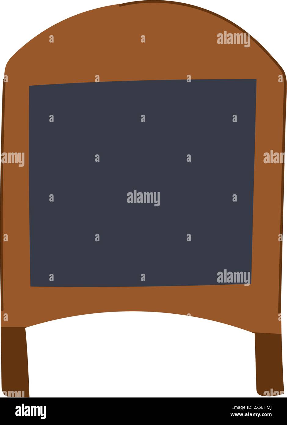 wooden outdoor chalkboard cartoon vector illustration Stock Vector ...