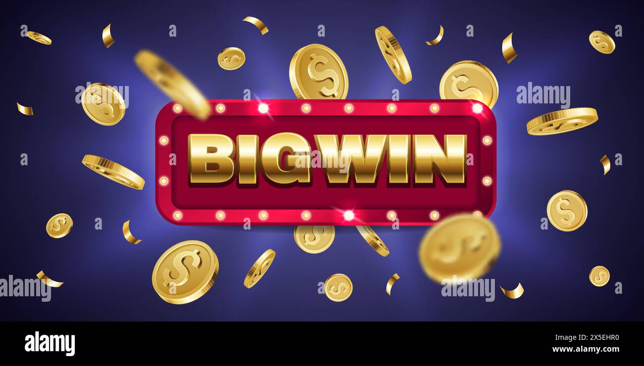 Poker banner golden coins hi-res stock photography and images - Alamy