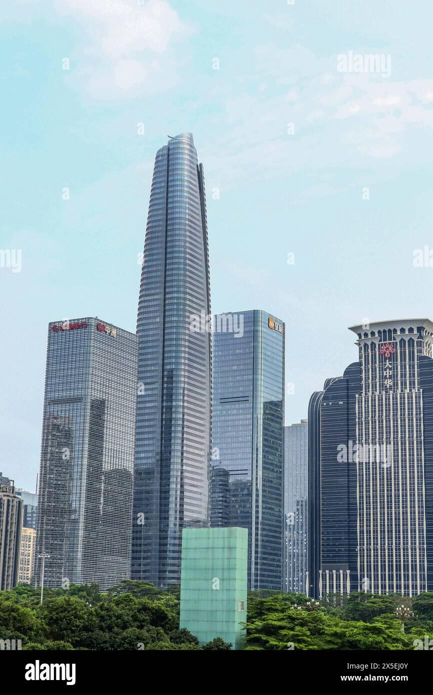 SHENZHEN, CHINA - MAY 8, 2024 - A view of the landmark KingKey 100 ...
