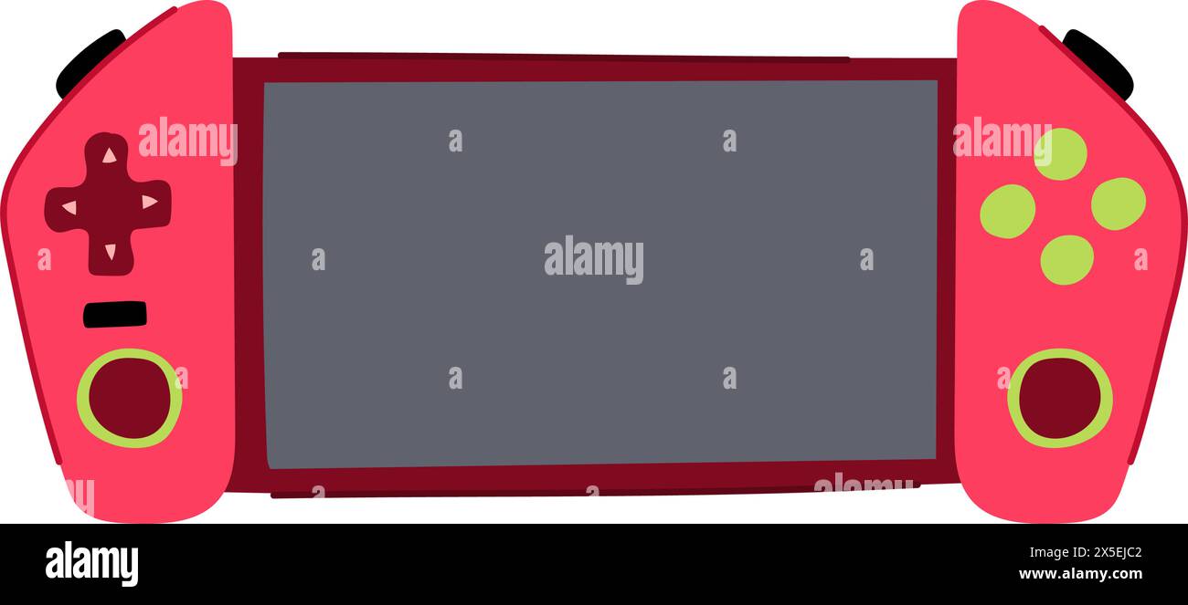 computer portable gaming device cartoon vector illustration Stock ...