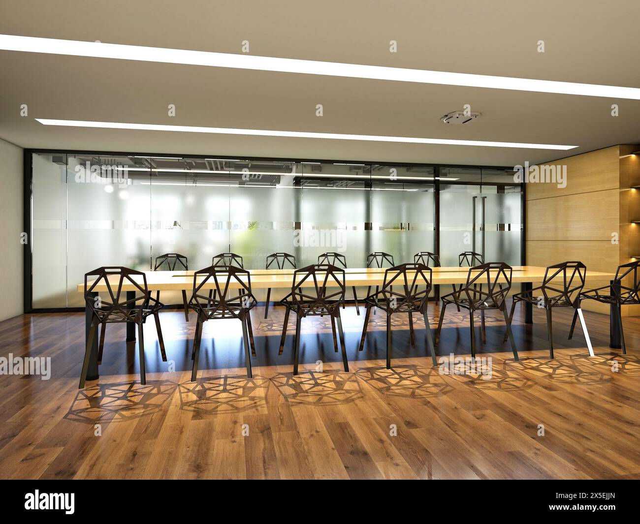 3d render modern office interior Stock Photo - Alamy