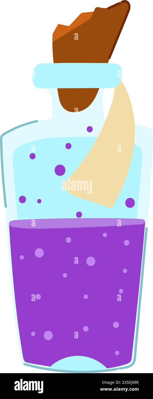 magic potion bottle cartoon vector illustration Stock Vector Image ...