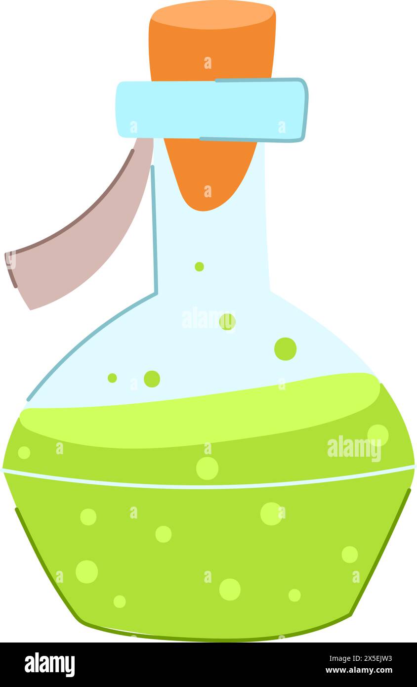elixir potion bottle cartoon vector illustration Stock Vector Image ...