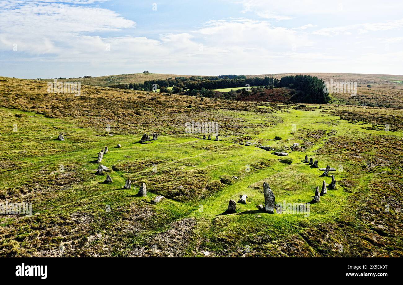 Scorhill Stone Circle, largest in Devon, aka Gidleigh aka Steep Hill on ...