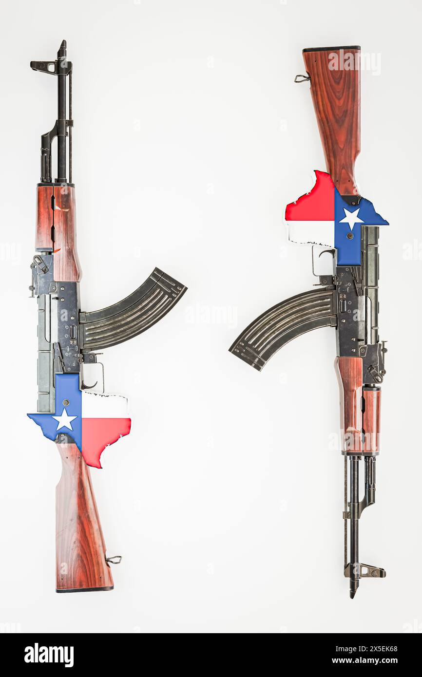 Texas rifles isolated on white background 3d illustration Stock Photo ...