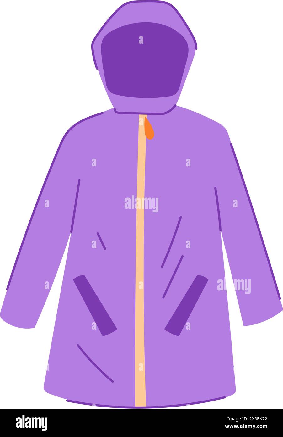 winter rain jacket cartoon vector illustration Stock Vector Image & Art ...