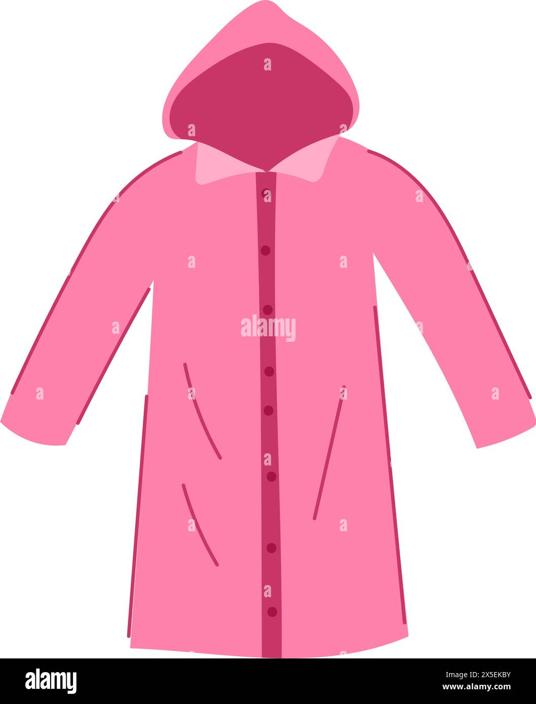 clothes rain jacket cartoon vector illustration Stock Vector Image ...