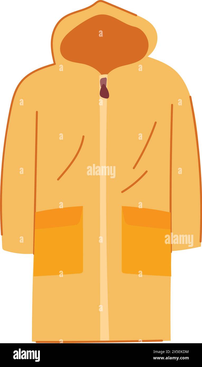 template rain jacket cartoon vector illustration Stock Vector Image ...