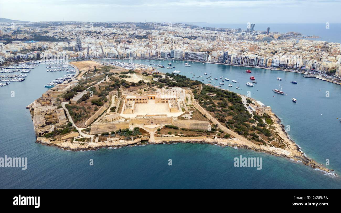 Aerial view of Manoel island, Malta Stock Photo - Alamy
