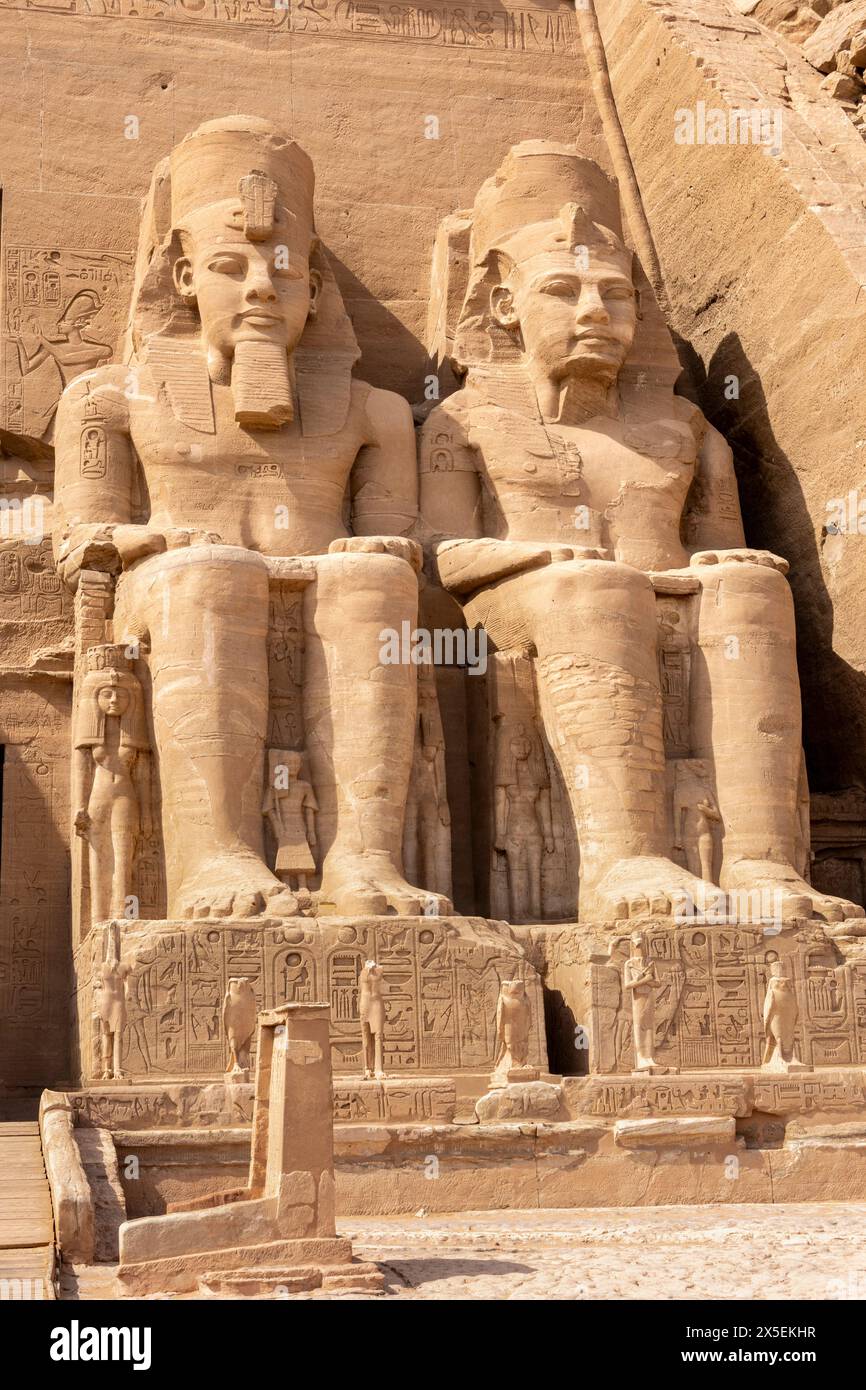 The Great Temple of Ramesses II, Abu Simbel, Aswan, Egypt. UNESCO World ...