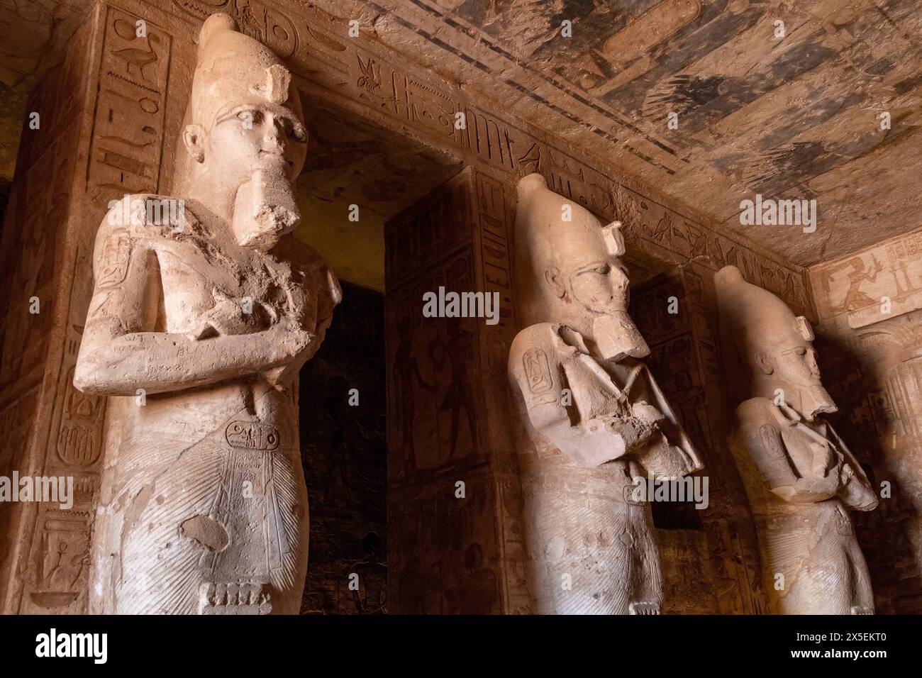Within the Great Temple of Ramesses II are these Ramesses statues ...