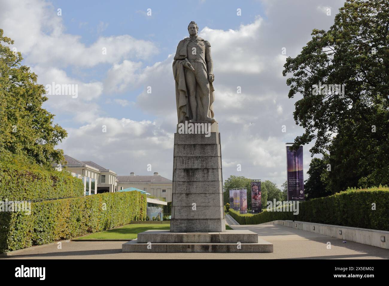 The statue of King William IV at the entrance to National Maritime ...