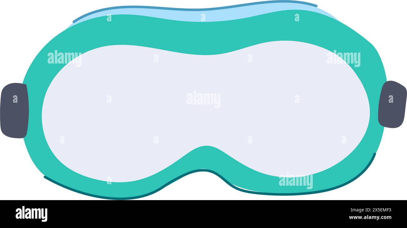 wear safety goggles cartoon vector illustration Stock Vector Image ...