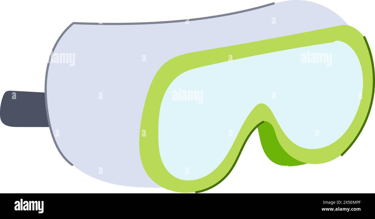 glass safety goggles cartoon vector illustration Stock Vector Image ...
