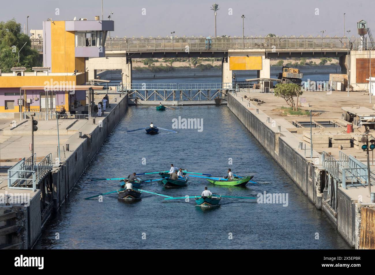 Esna lock and dam was built in 1908 during the reign of Khedive Abbas ...