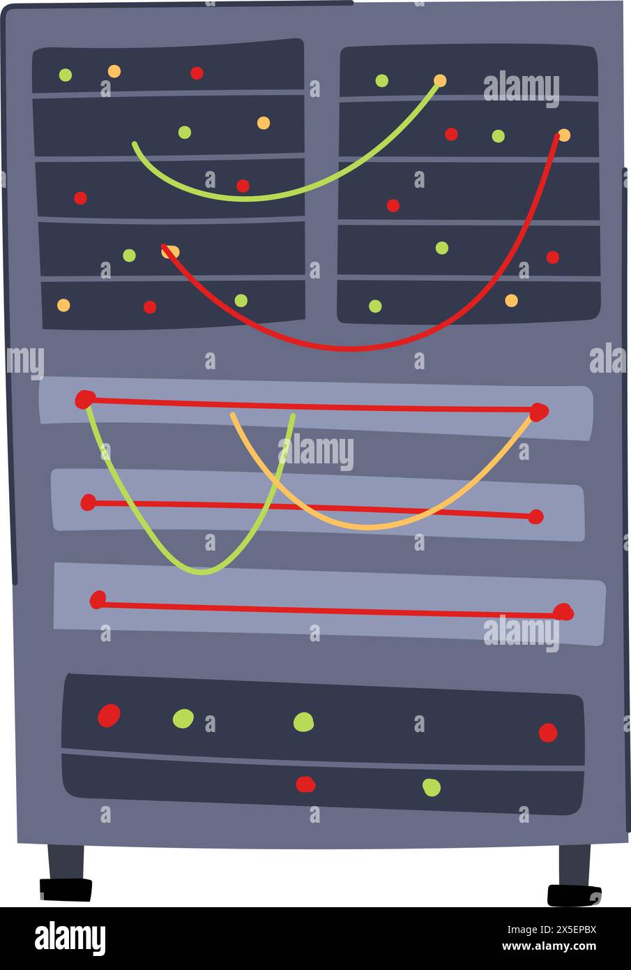 database server rack cartoon vector illustration Stock Vector Image ...