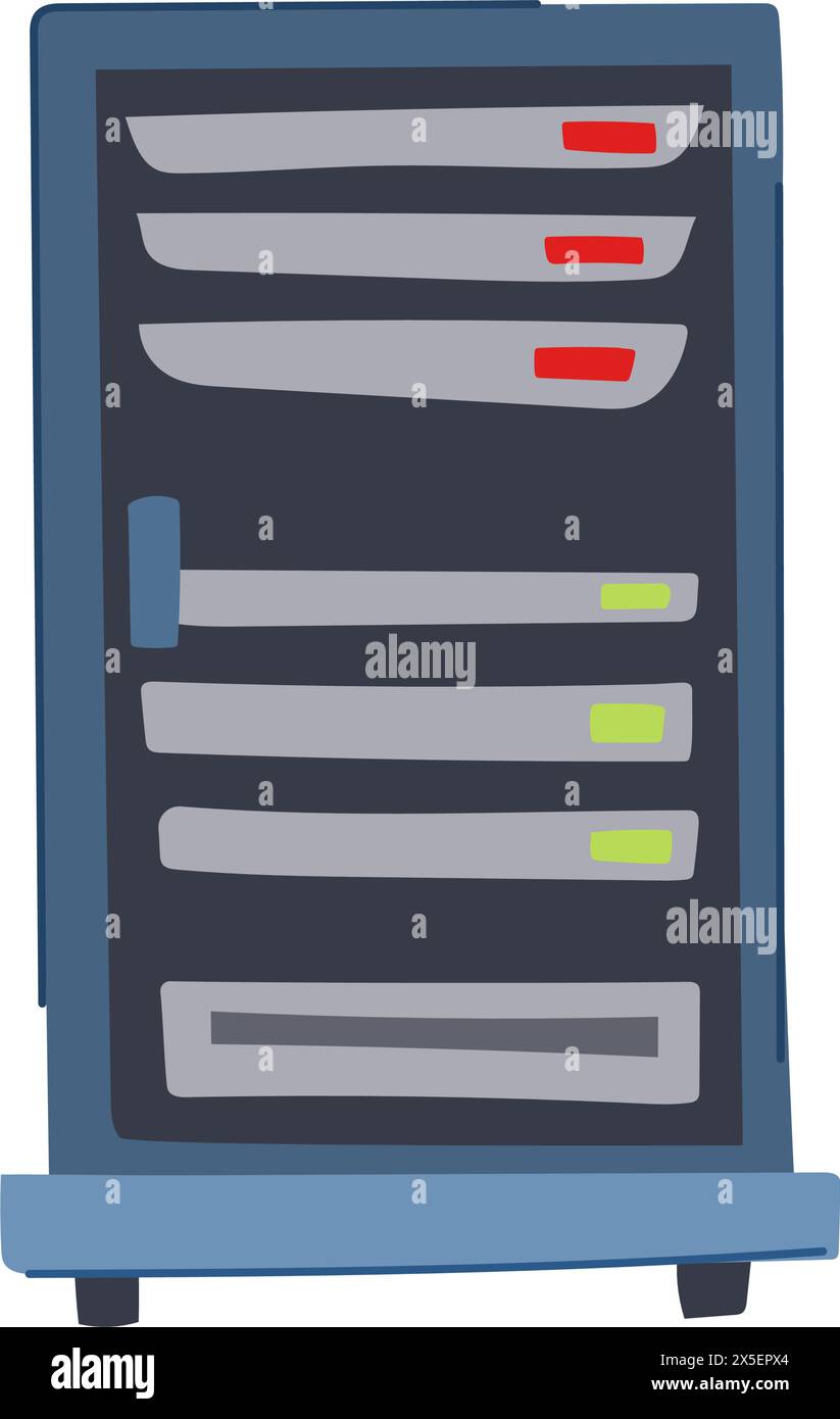 internet server rack cartoon vector illustration Stock Vector Image ...