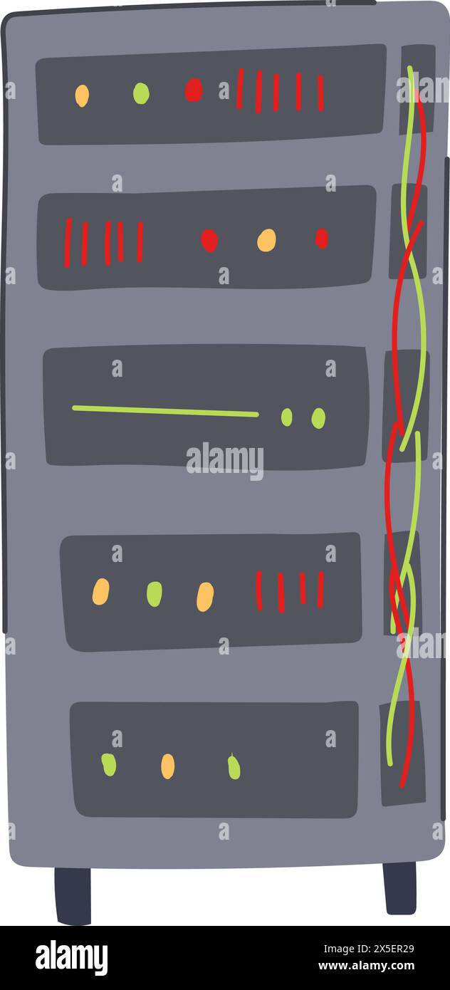 cloud server rack cartoon vector illustration Stock Vector Image & Art ...