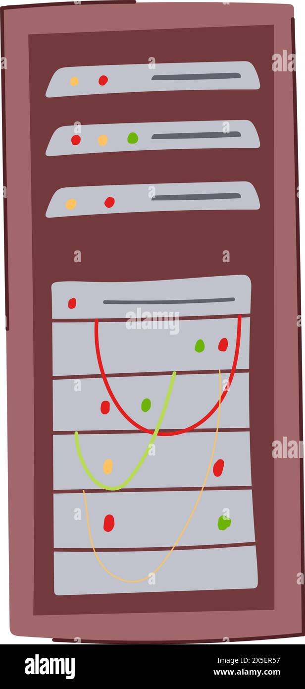 room server rack cartoon vector illustration Stock Vector Image & Art ...