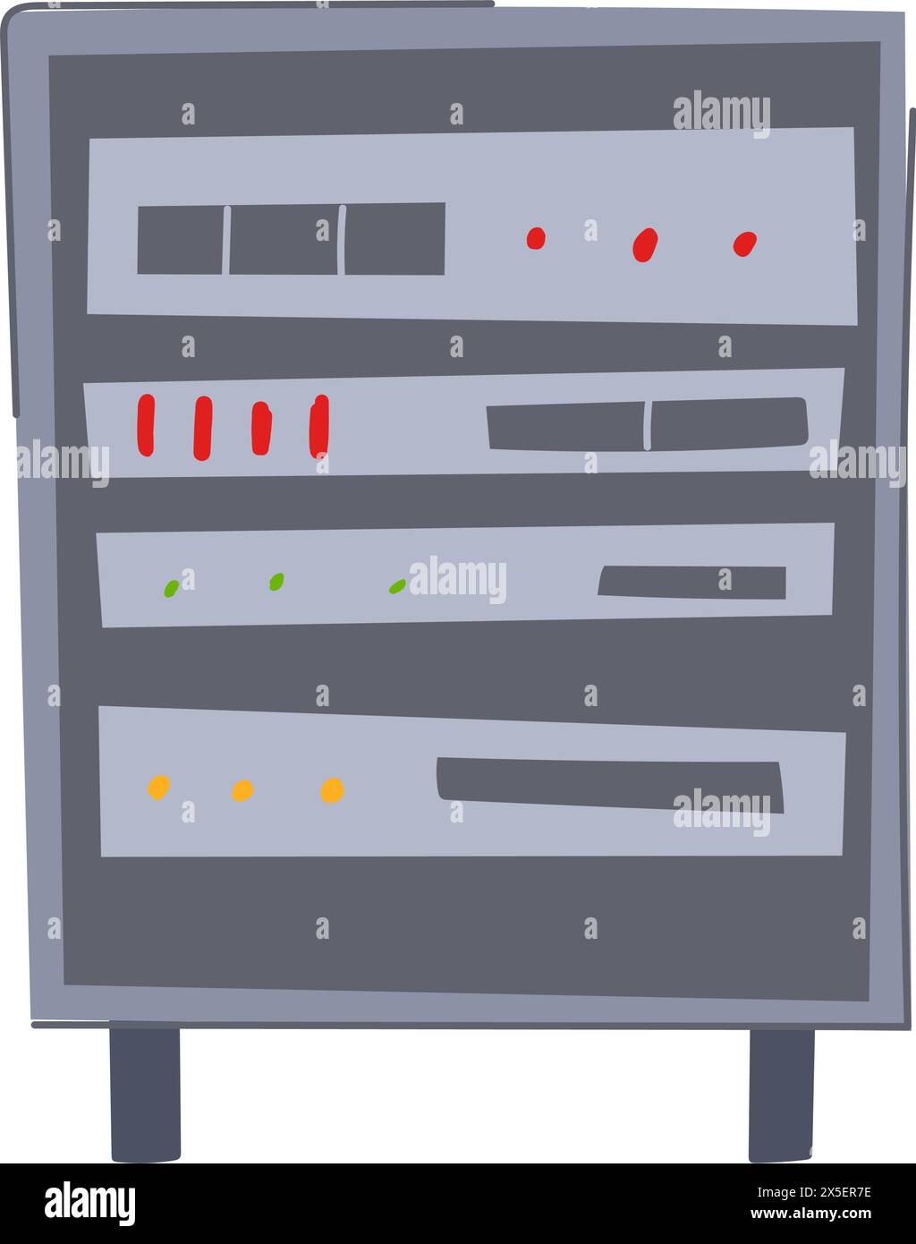 storage server rack cartoon vector illustration Stock Vector Image ...