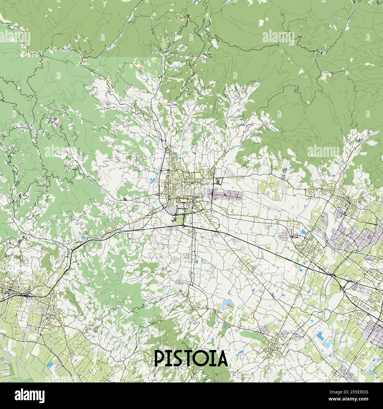 Pistoia Italy map poster art Stock Vector Image & Art - Alamy