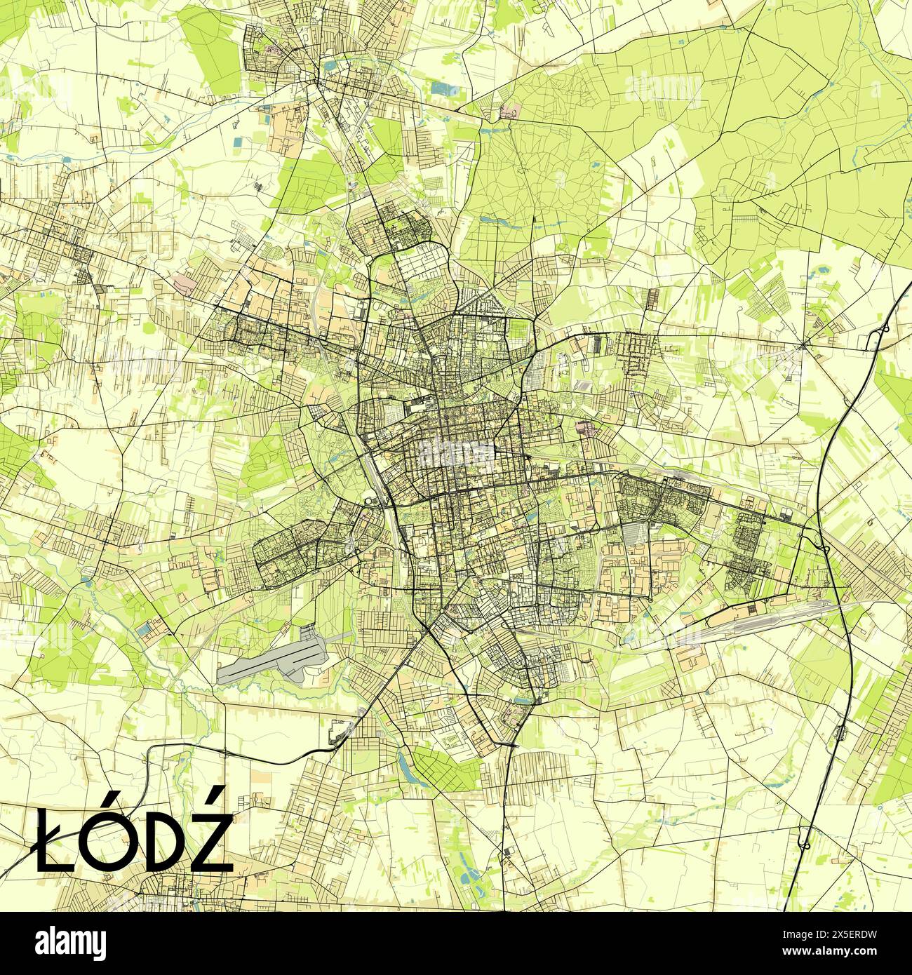 Lodz map hi-res stock photography and images - Alamy